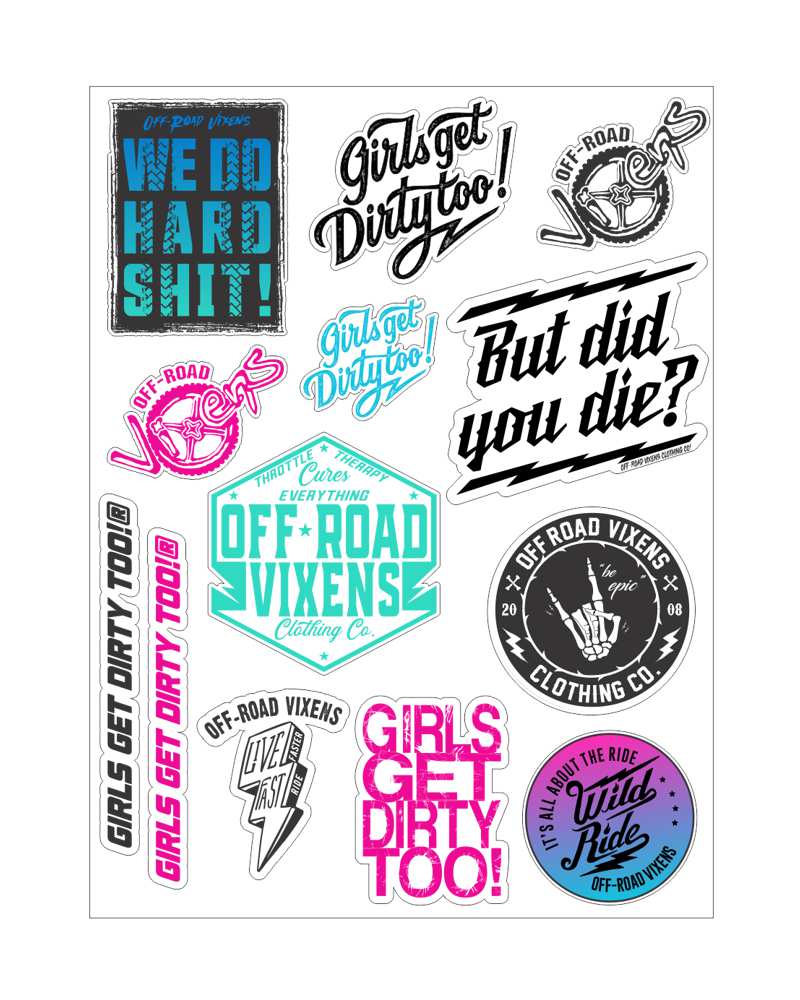 Graffiti Sticker Sheet o/s – OFF-ROAD VIXENS CLOTHING CO.